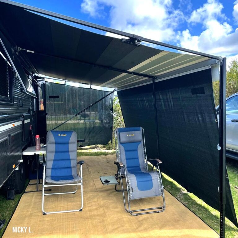 Caravan Privacy Screen 4.6x1.9m Awning Shade Screens Suit 16Ft Awning ...