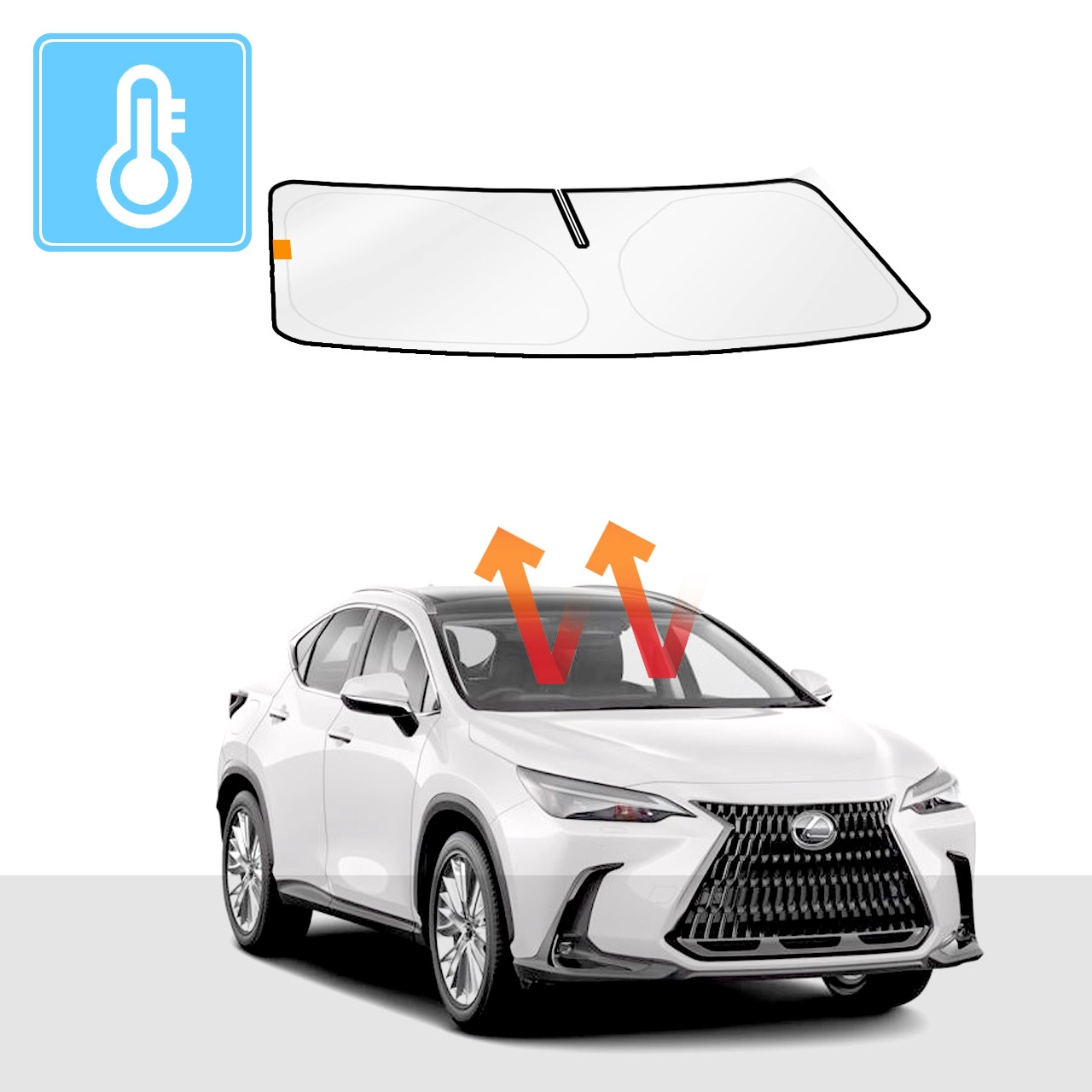 Lexus NX Windshield Sun Shade 2014-2023 Solar Screens BLOCK OUT (RV11 ...