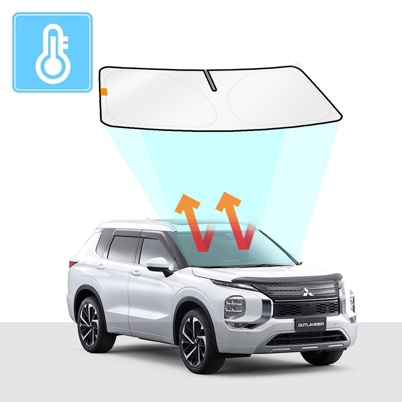 Mitsubishi Outlander Windscreen Sun Shade 4th Gen 2021-now Solar ...