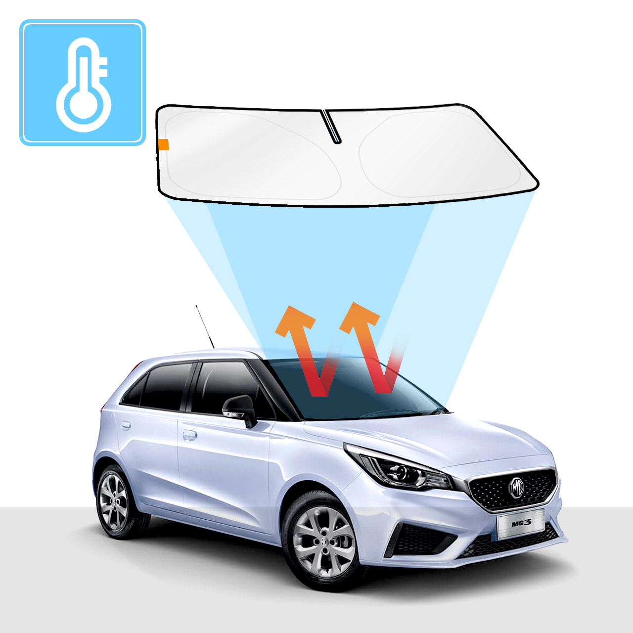 MG 3 Windscreen Sun Shade 2011-2022 Solar Screen BLOCK OUT (RV-09 ...